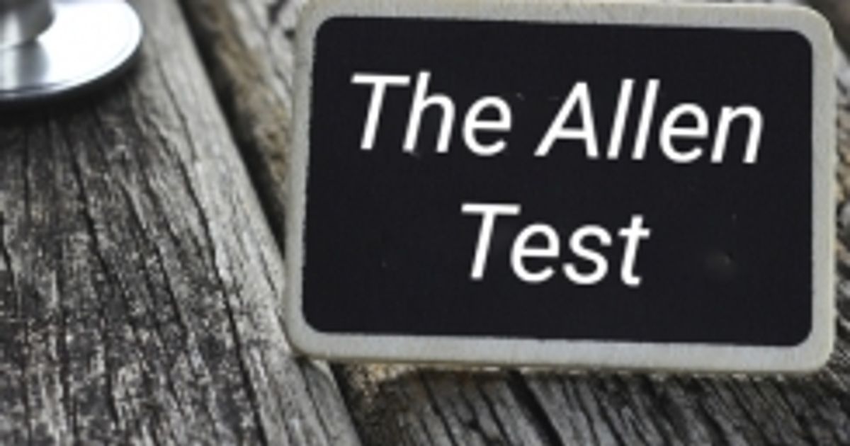 What is the Allen Test? - Facty Health
